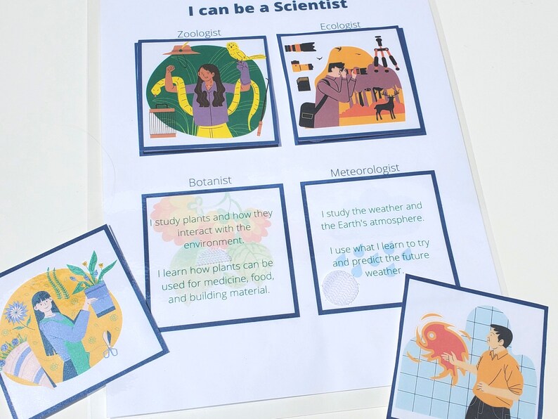 Careers in Science Activity for Pre-k Busy Book | STEM Jobs for Kids ...