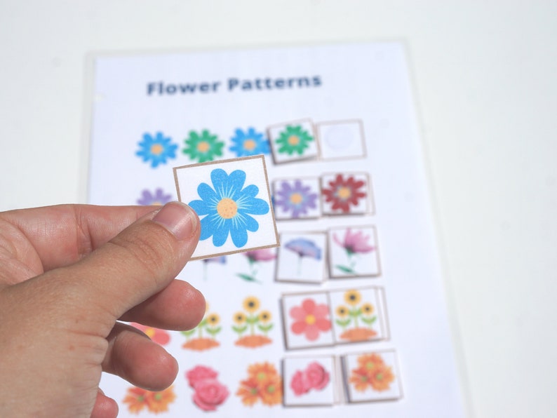 Pre-k Flower Pattern Printable Activity for Busy Book | Plant Unit ...