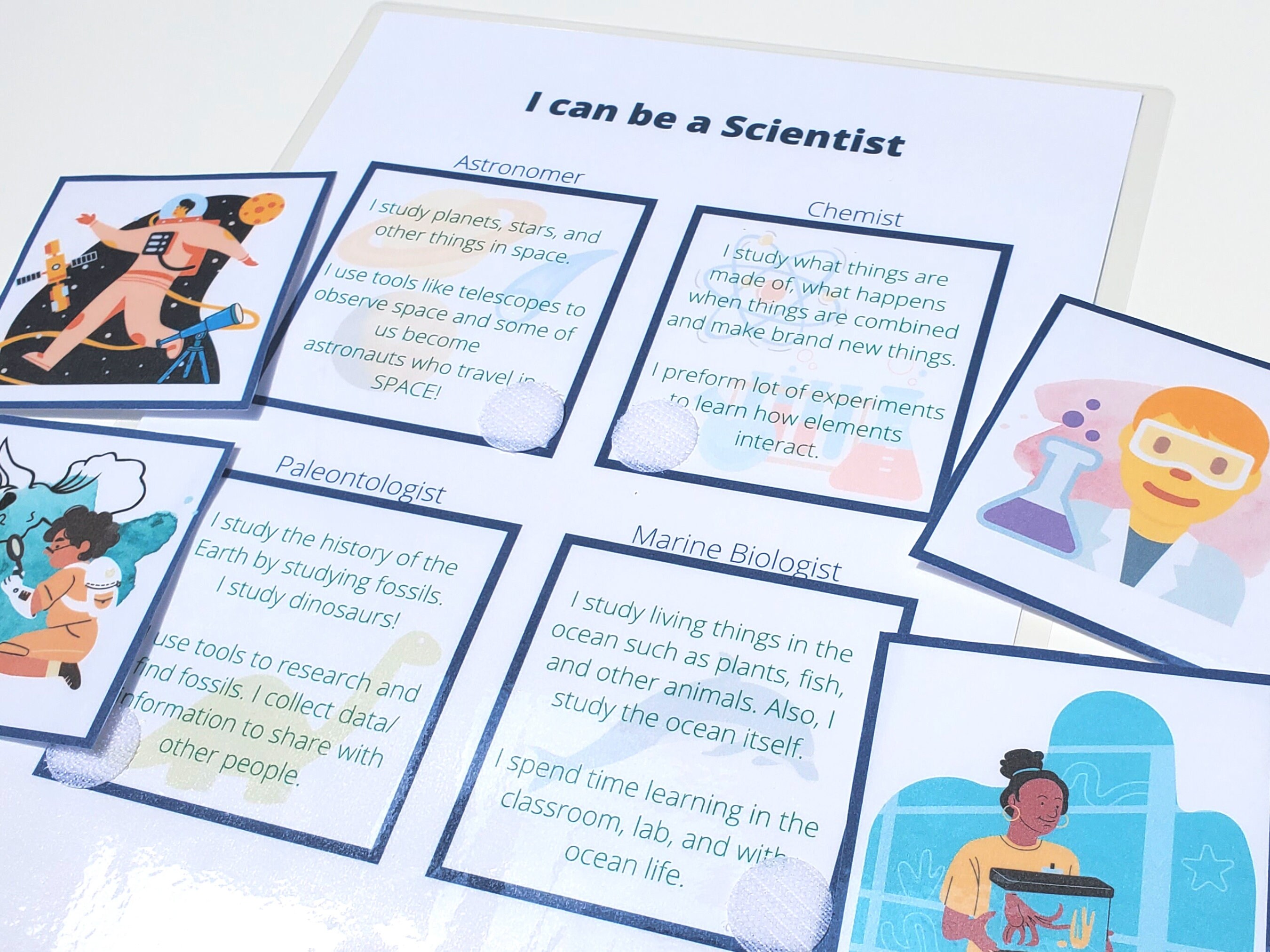 Careers in Science Activity for Pre-k Busy Book | STEM Jobs for Kids ...