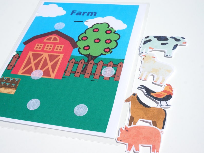 Farm Animal Busy Book Printable Activity Download for Preschool | Pre-k ...