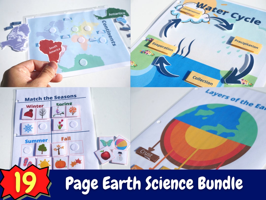 EARTH SCIENCE BUNDLE Printable Activities for Preschool Busy Book ...