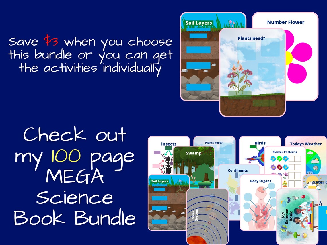 Pre-k Plant Busy Book Printable Activity Bundle Plant Unit for ...