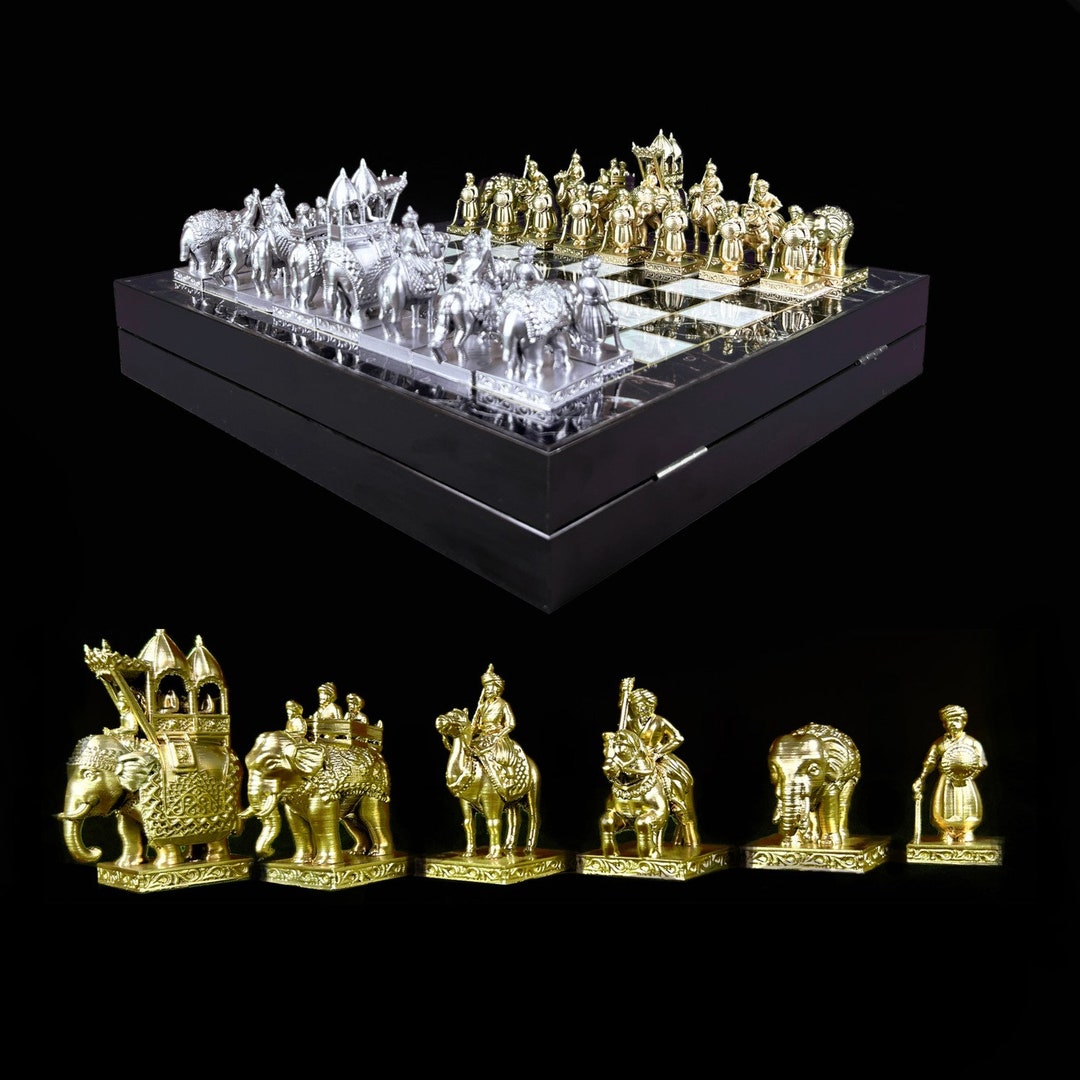 Indian Figures Mythological Chess Set 36 X 36 Cm With - Etsy