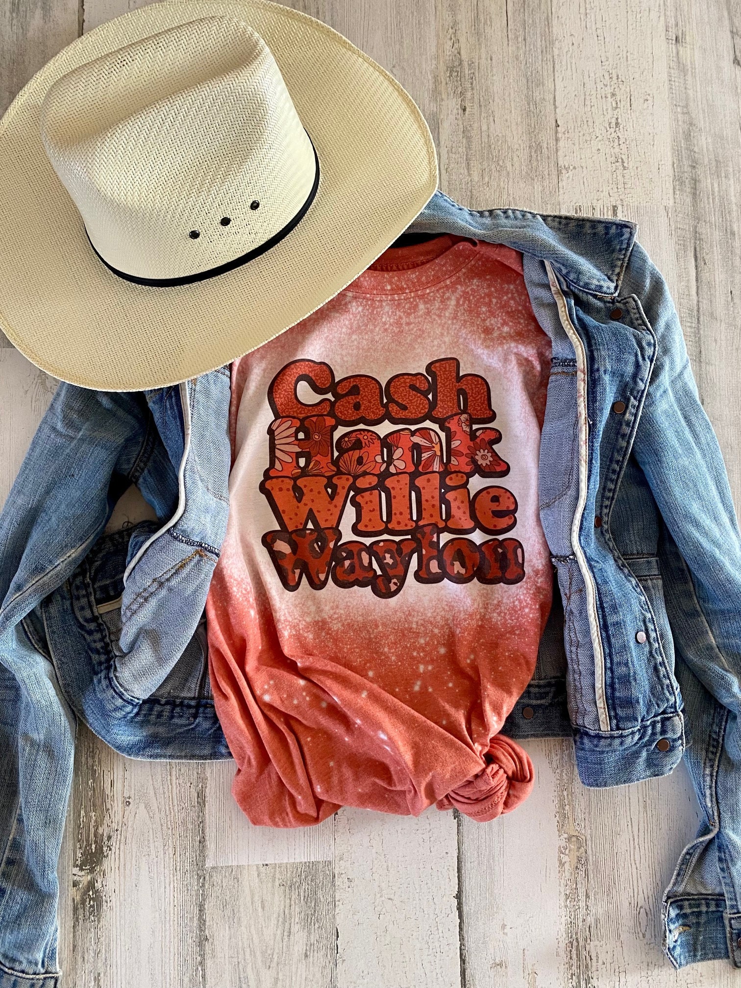 Cash Hank Willie & Waylon Tee - Etsy