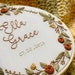 Hand Embroidered Floral Baby Name Hoop, Nursery Decor, Birth ...