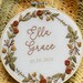 Hand Embroidered Floral Baby Name Hoop, Nursery Decor, Birth ...