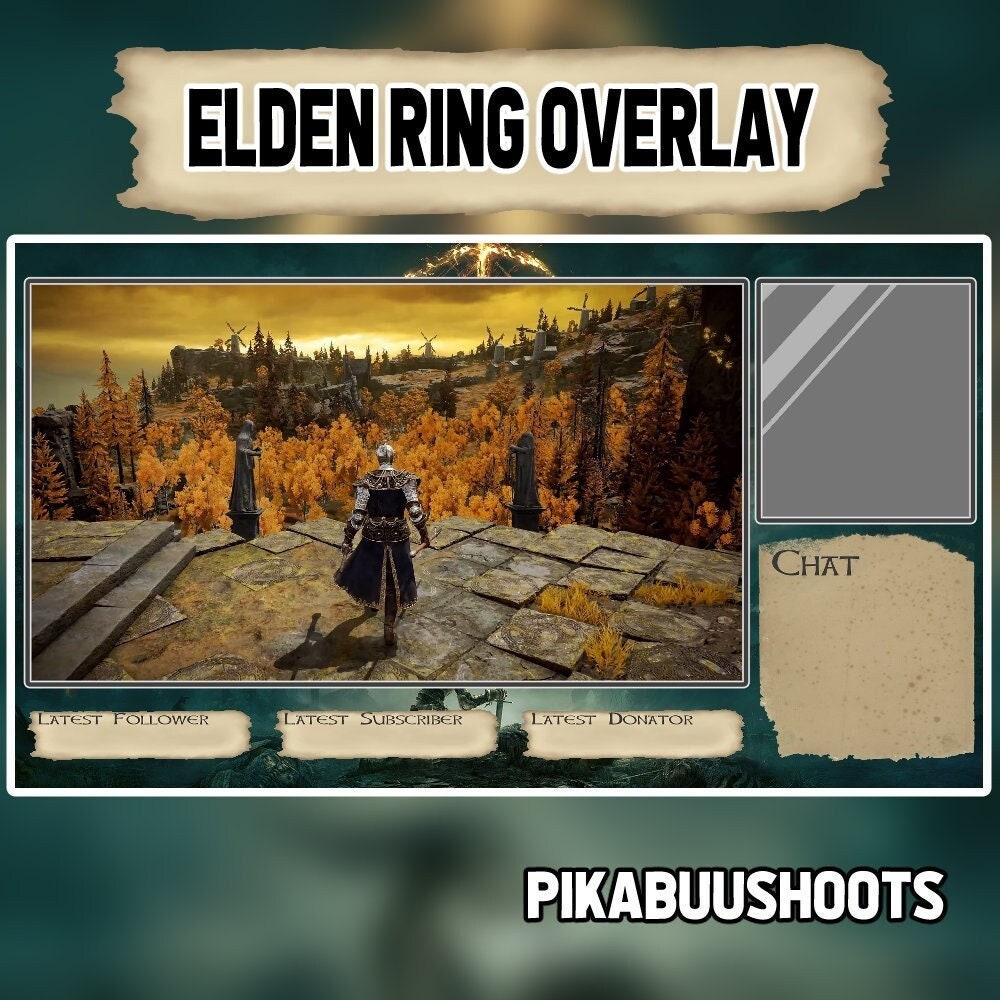 Elden Ring Overlay Elden Ring Layout Action-Rollenspiel Twitch Stream Overlay Layout Fantasy ...