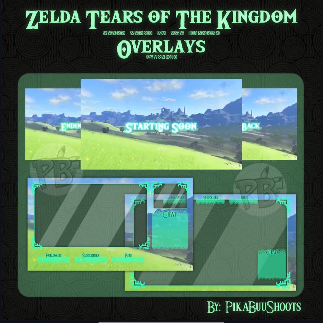 ZELDA TOTK Animated Overlay | Tears of the Kingdom Stream Package ...