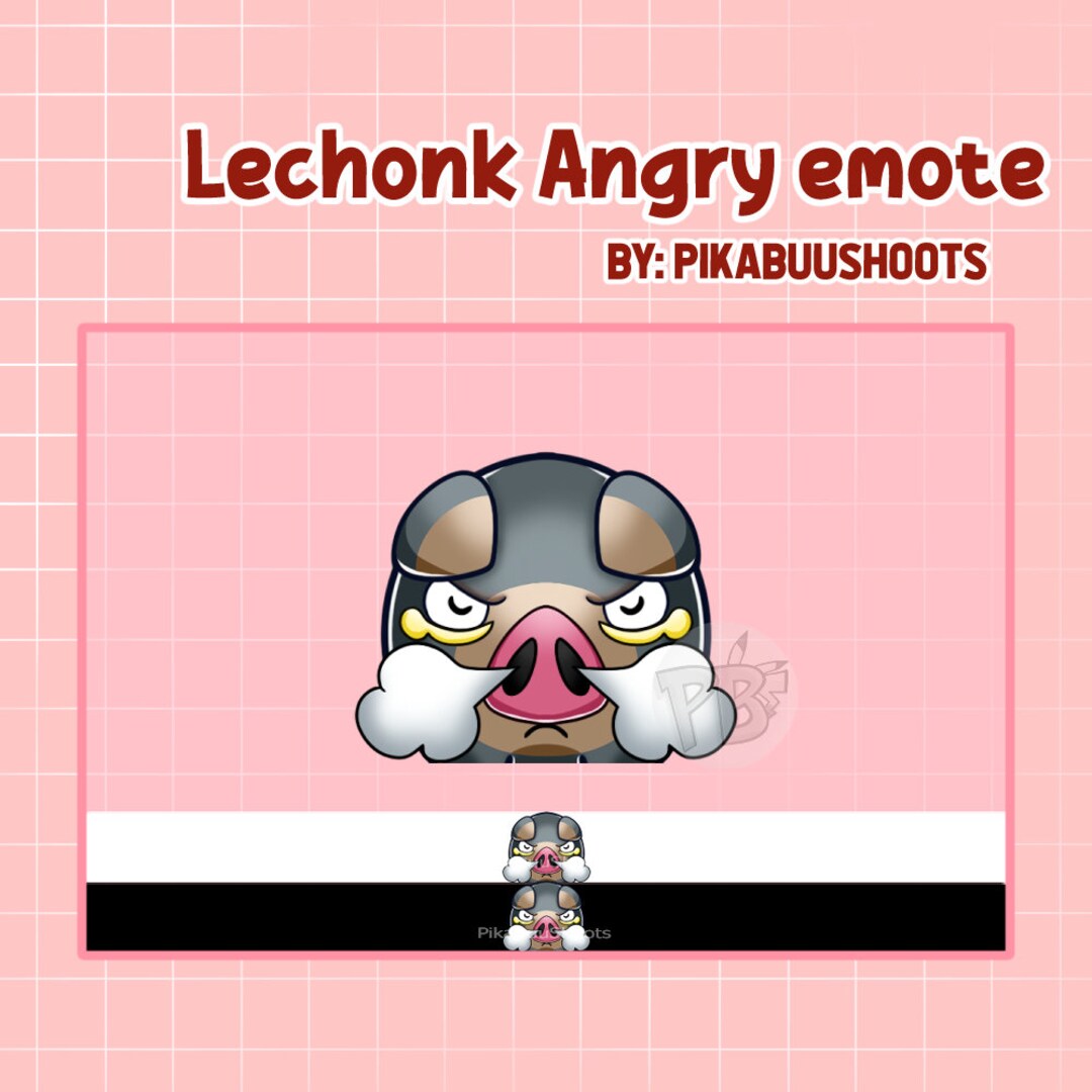 Lechonk Angry Emote for Twitch Youtube Discord Pokémon Violet Scarlet ...