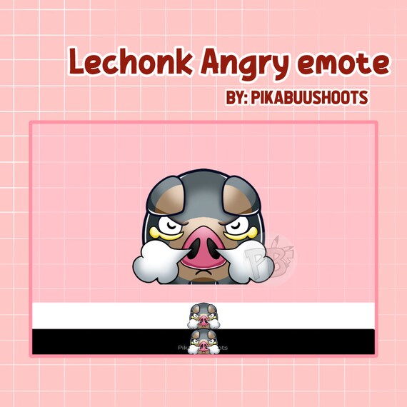 Lechonk Angry Emote for Twitch Youtube Discord Pokémon - Etsy