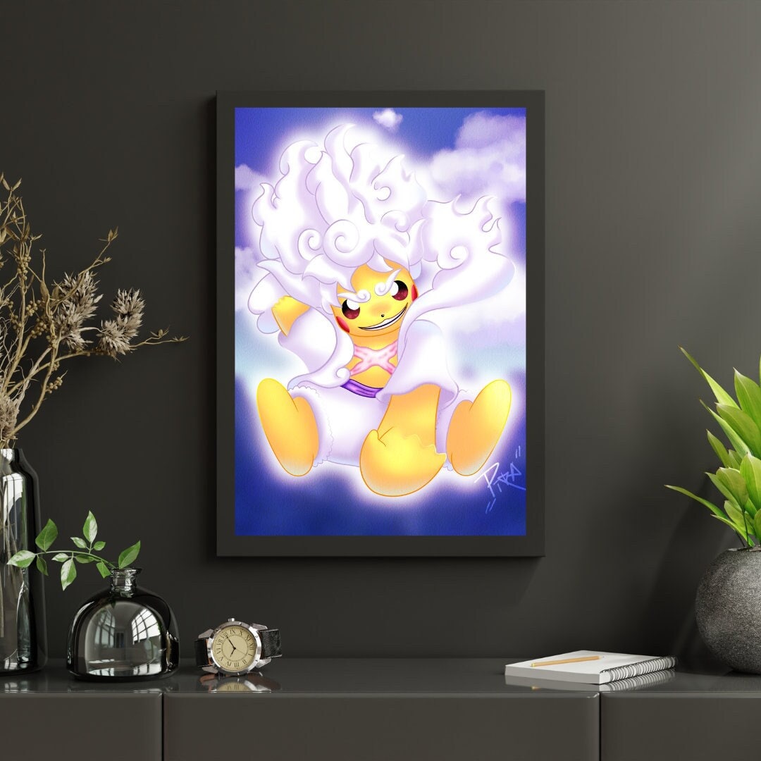 Pikachu Luffy Gear 5th DIGITAL ART PRINT Decorative Paintings O.e P.ece ...