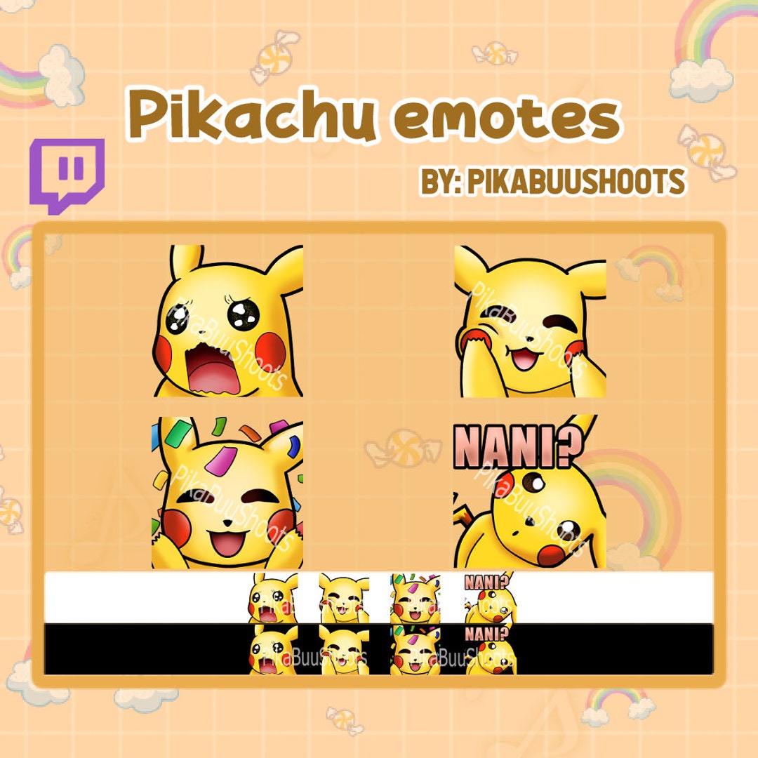 Pikachu Emotes Pack für Twitch Youtube Discord Niedliche Pikachu ...