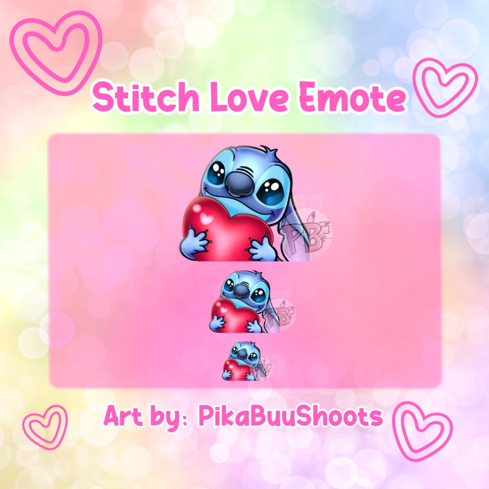Stitch Love Emote Emote Pack for Twitch/discord/youtube Cute Stitch ...