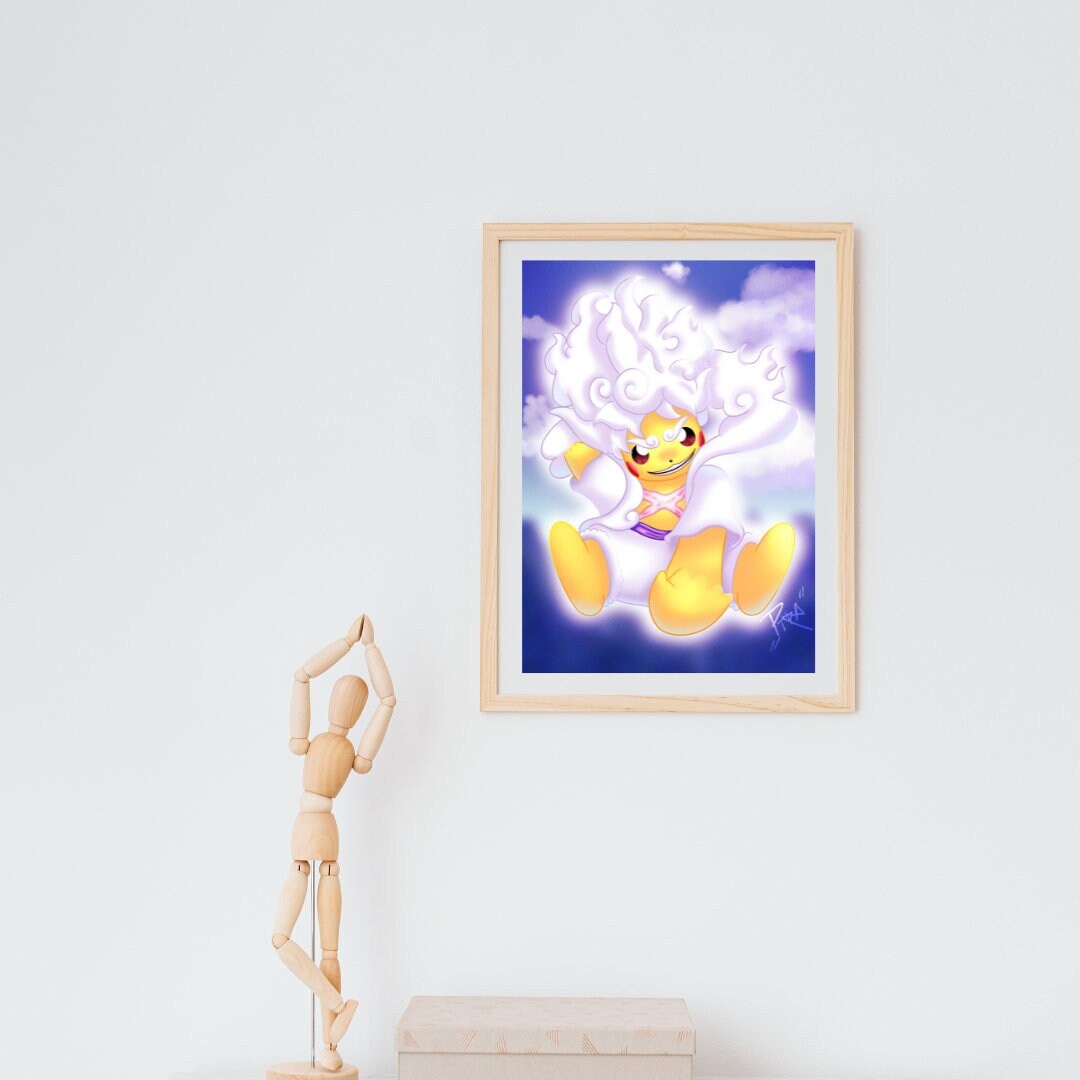 Pikachu Luffy Gear 5th DIGITAL ART PRINT Decorative Paintings O.e P.ece ...