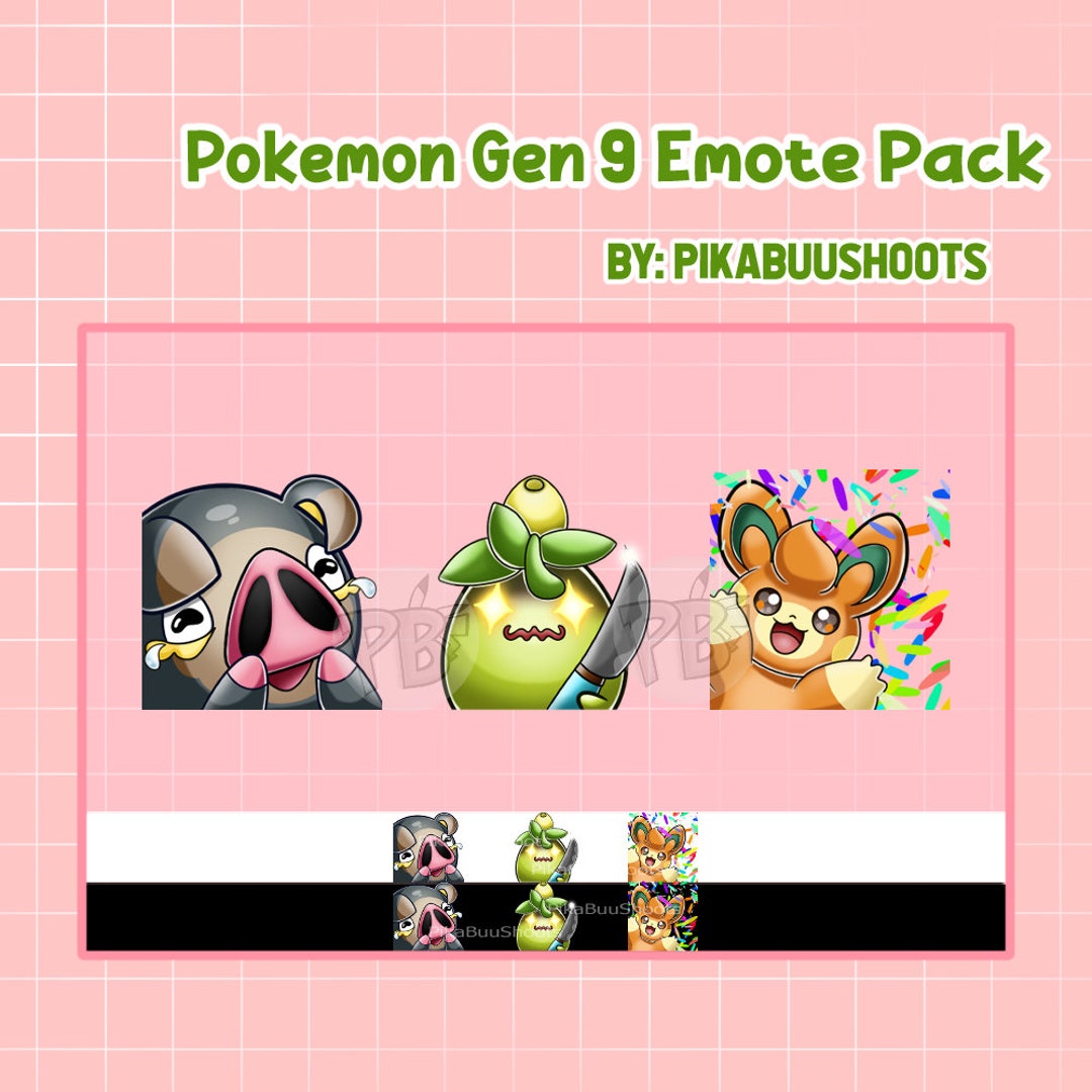 Pokémon Gen 9 Emote Pack for Twitch Youtube Discord Pokémon Violet ...