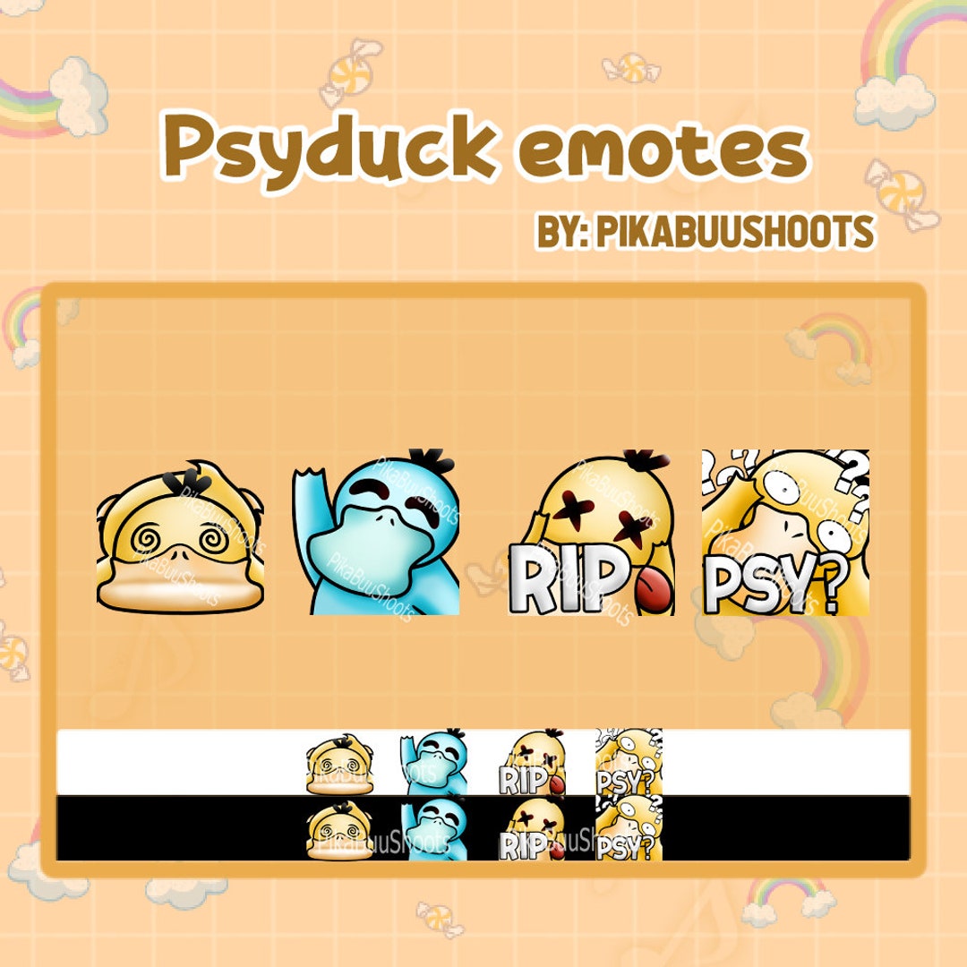 Psyduck Emotes Pack for Twitch Youtube Discord Cute Psyduck Pokémon ...