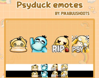 Art & Collectibles Cute Emotes Pixelated Emotes Psyduck 2 Emotes For ...