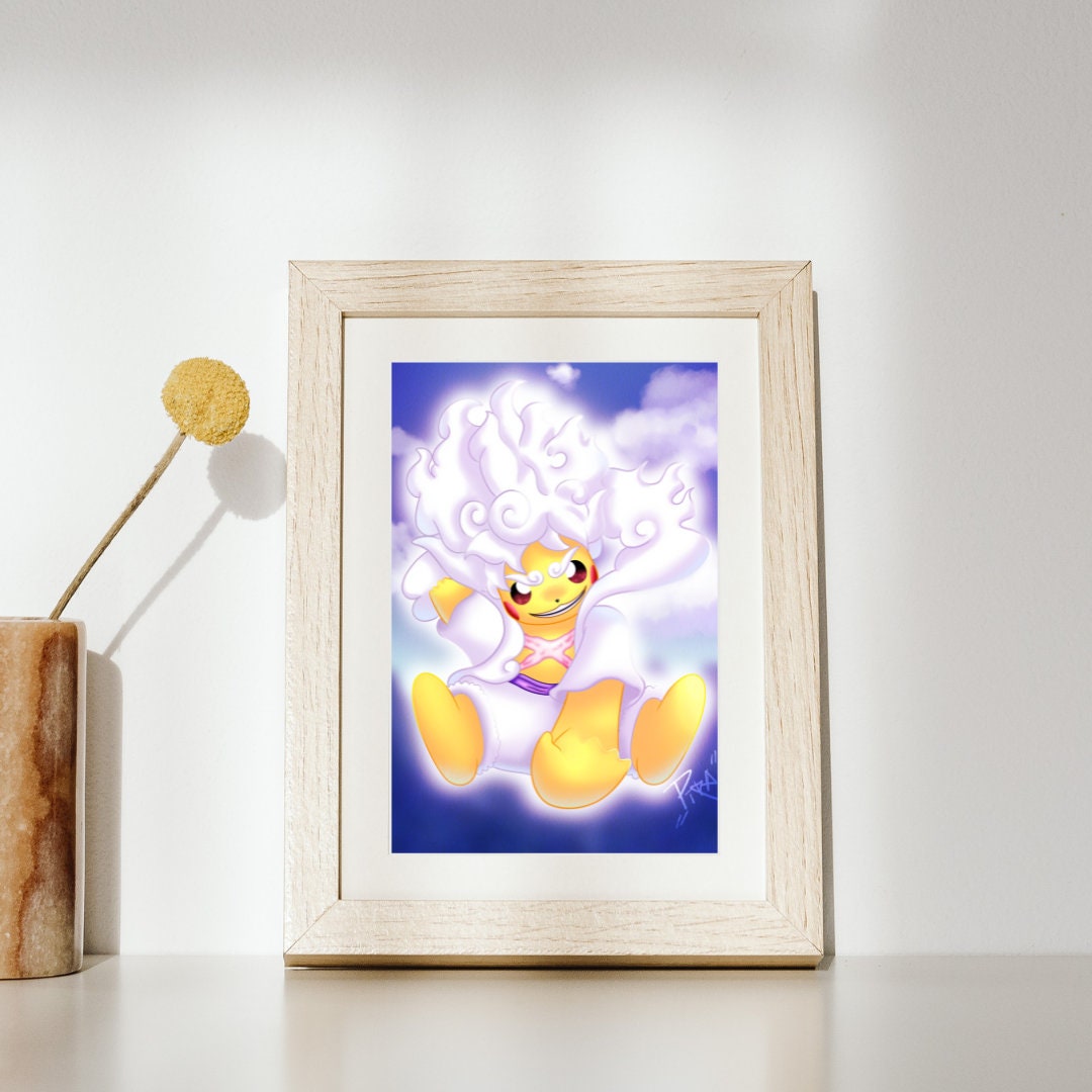 Pikachu Luffy Gear 5th DIGITAL ART PRINT Decorative Paintings O.e P.ece ...