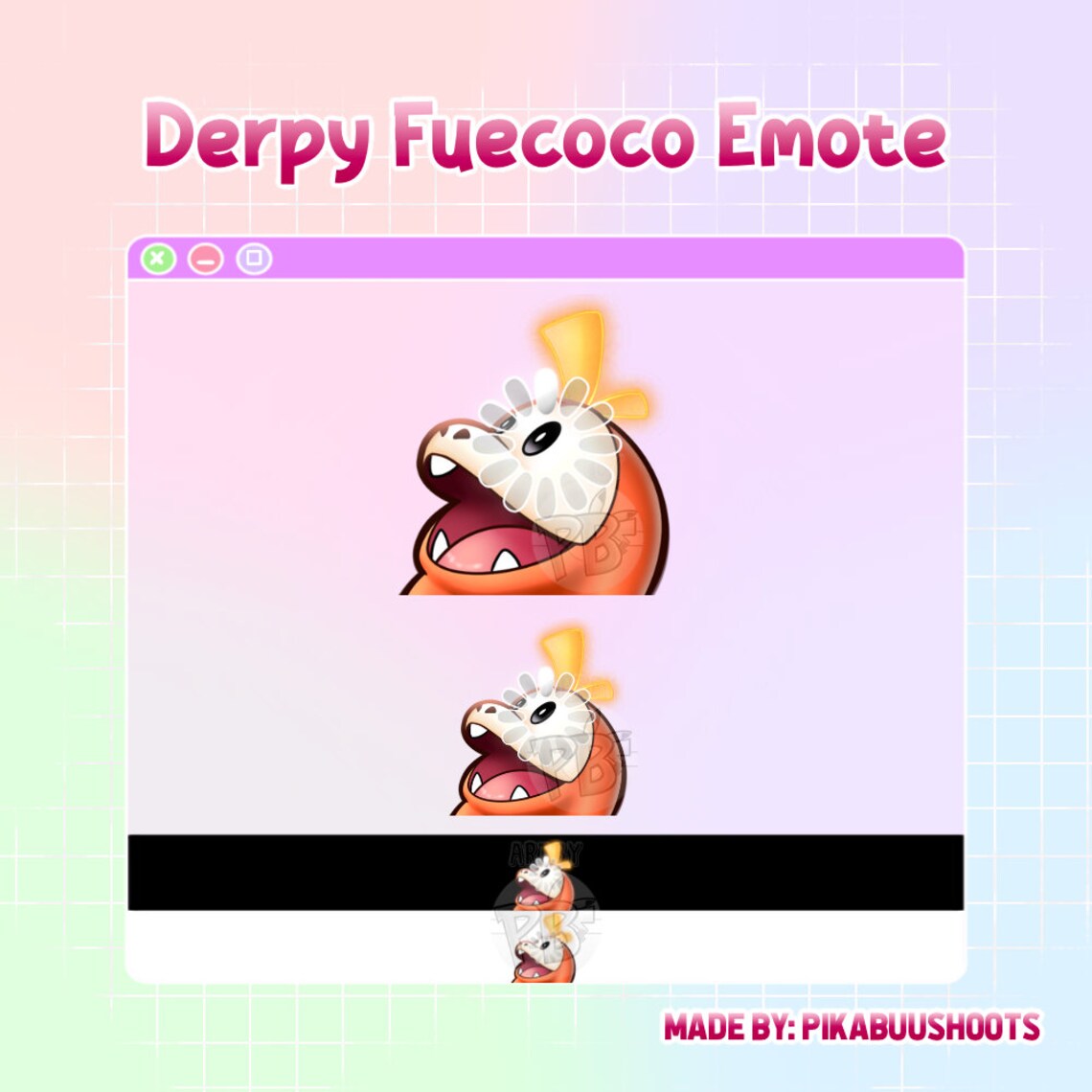 Animated Fuecoco Derpy Derp Emote for Twitch Youtube Discord Pokémon ...