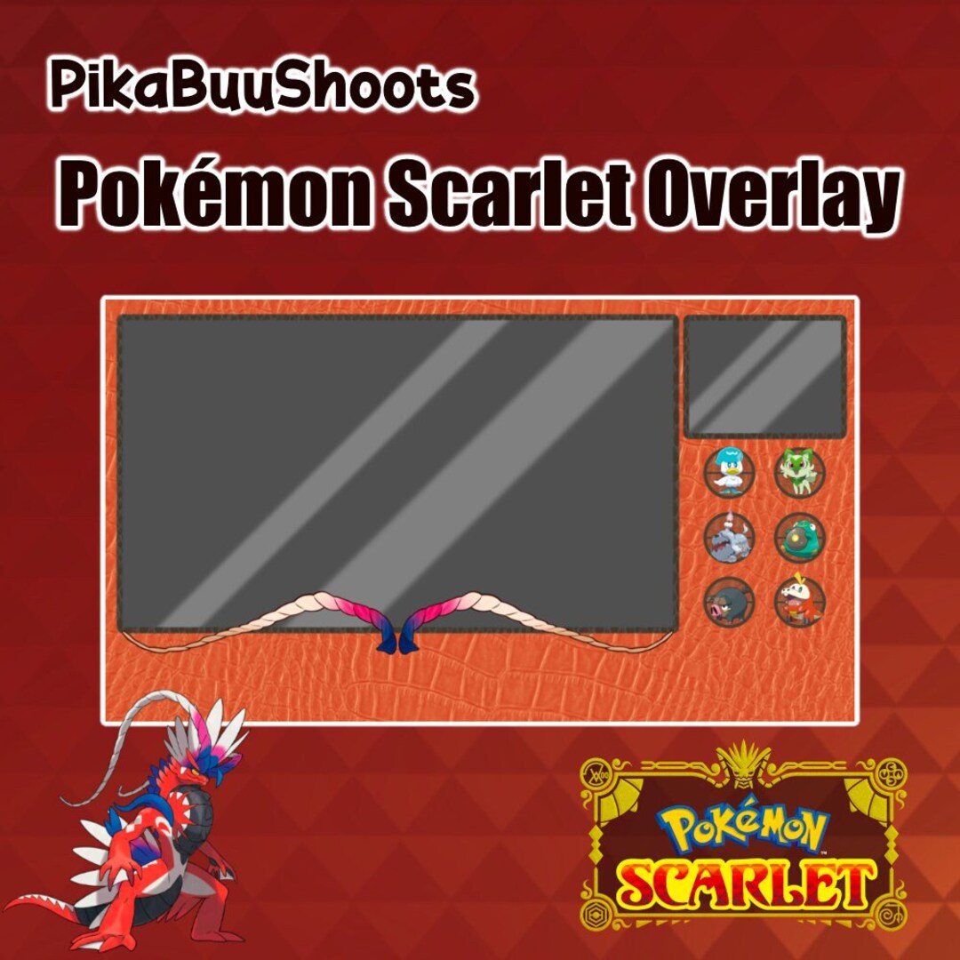 Pokemon Scarlet Overlay Twitch Overlay Stream Overlay - Etsy