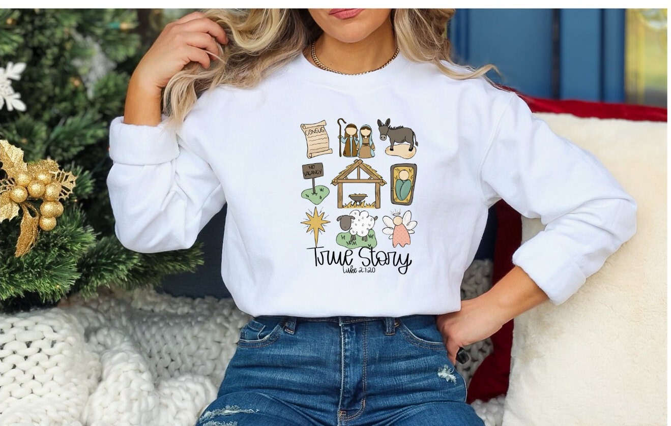 True Story Nativity Christmas Shirt, Christmas Gift, Christmas T-shirt ...