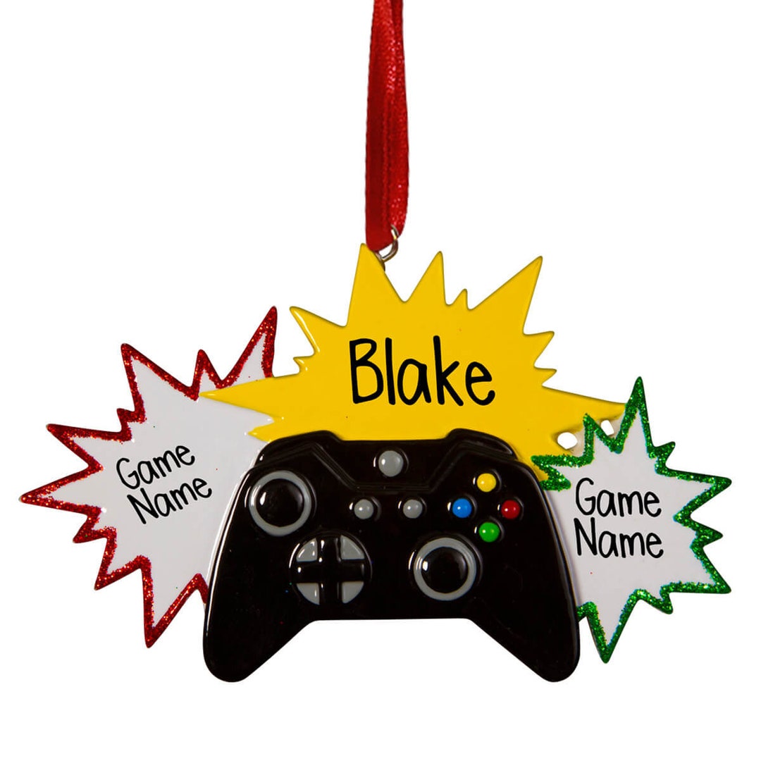 Game Controller With Explosions - Personalized Christmas Ornament ...