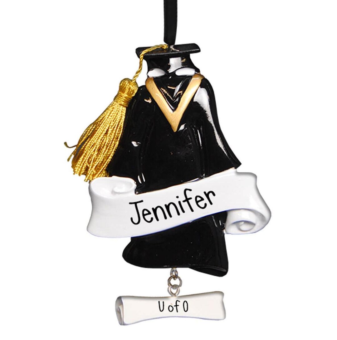 Graduation Robe With Banner - Black Cap and Gown - College - High ...