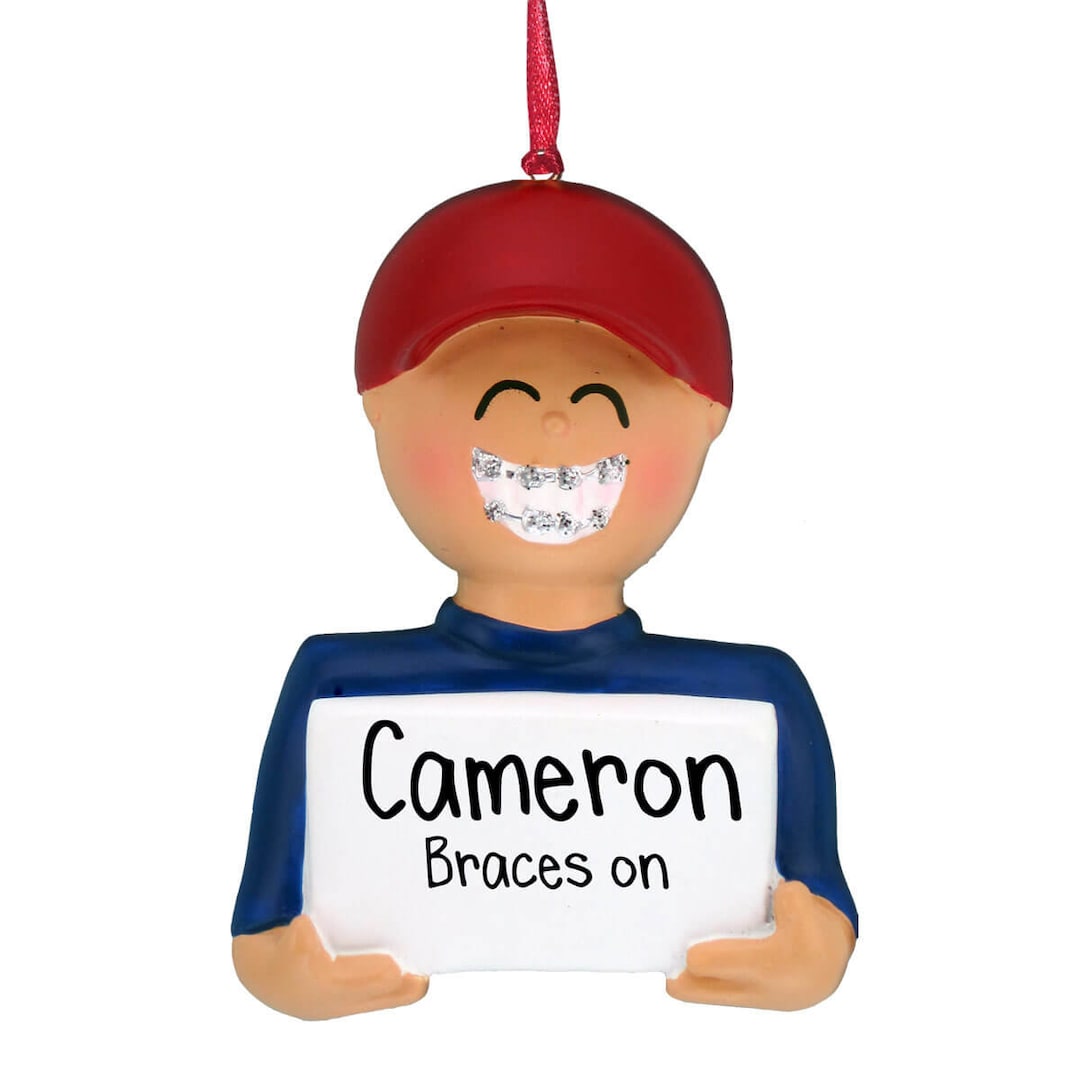Boy With Braces - Christmas Ornaments - Dentist - Brace Face ...
