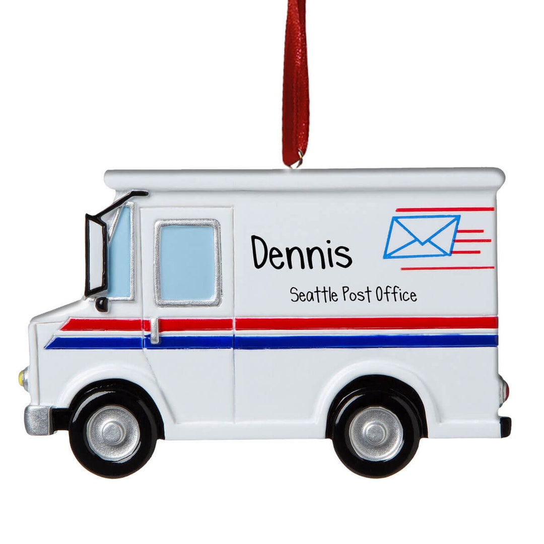 Mail Truck - Personalized Christmas Ornaments - Post Office - Postal ...