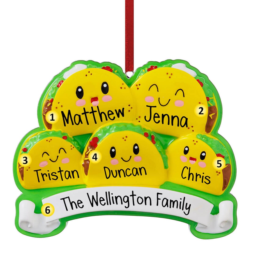 Personalized Taco Couple - 5 - Christmas Ornament - Taco Tuesday ...