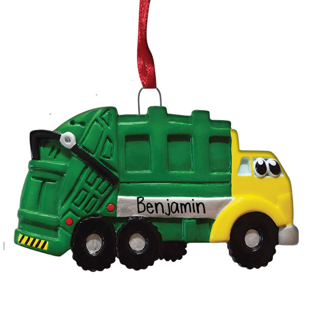 Garbage Truck Toy With Eyes - Christmas Ornaments - Garbage Man ...