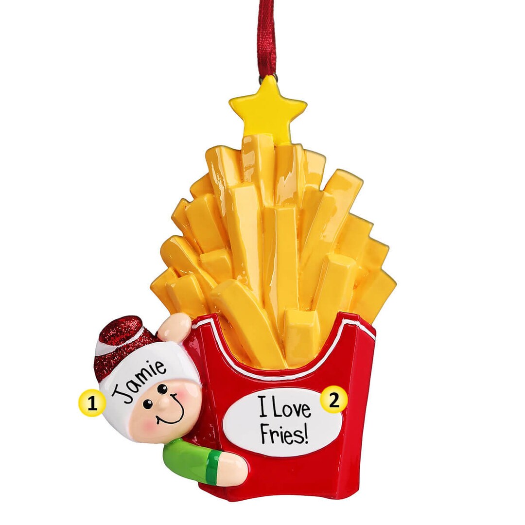 Large French Fries - Personalized Christmas Ornament - Fast Food - Fry ...