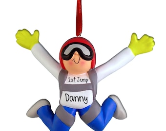 Skydiver - Male - Personalized Ornaments - Skydiving - Etsy