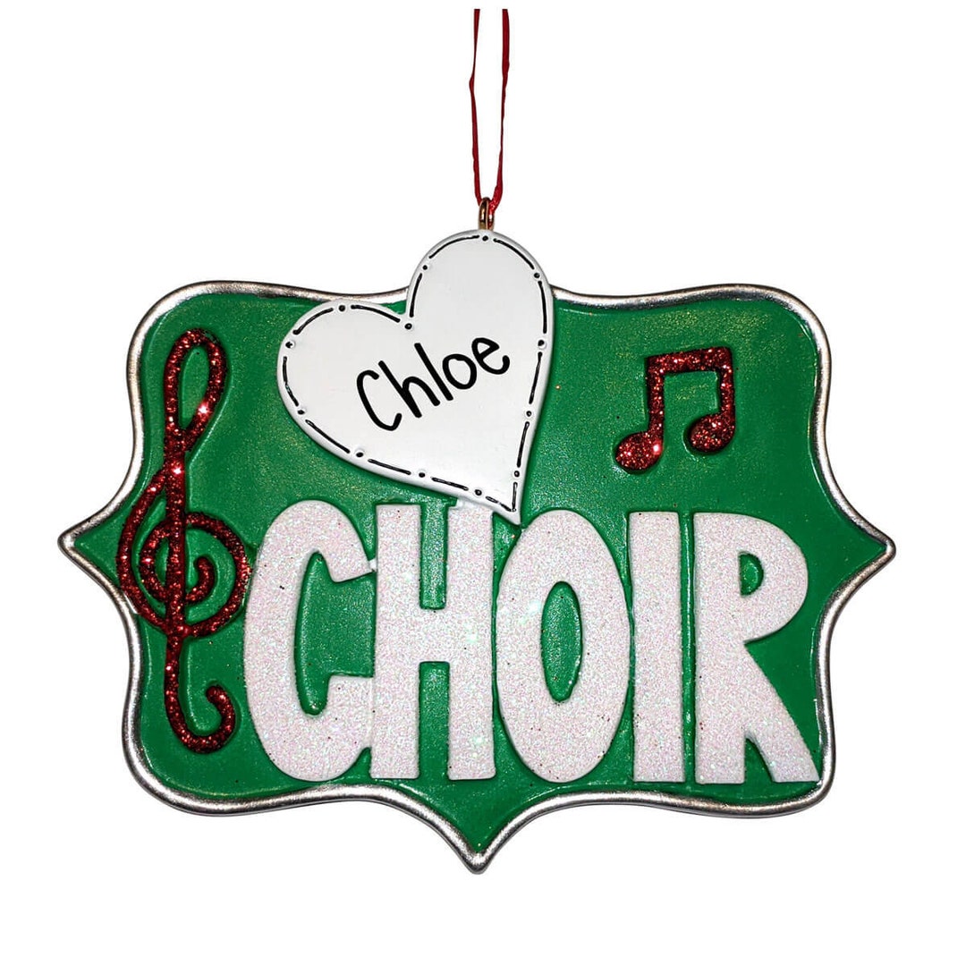 Choir Sign With Heart - Personalized Christmas Ornament - Karaoke ...