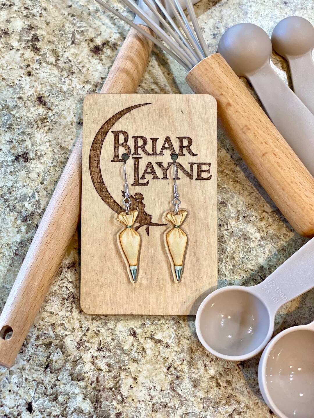 Piping Bag Earrings | Baker Earrings | Baker Gifts | Bakery Gifts ...