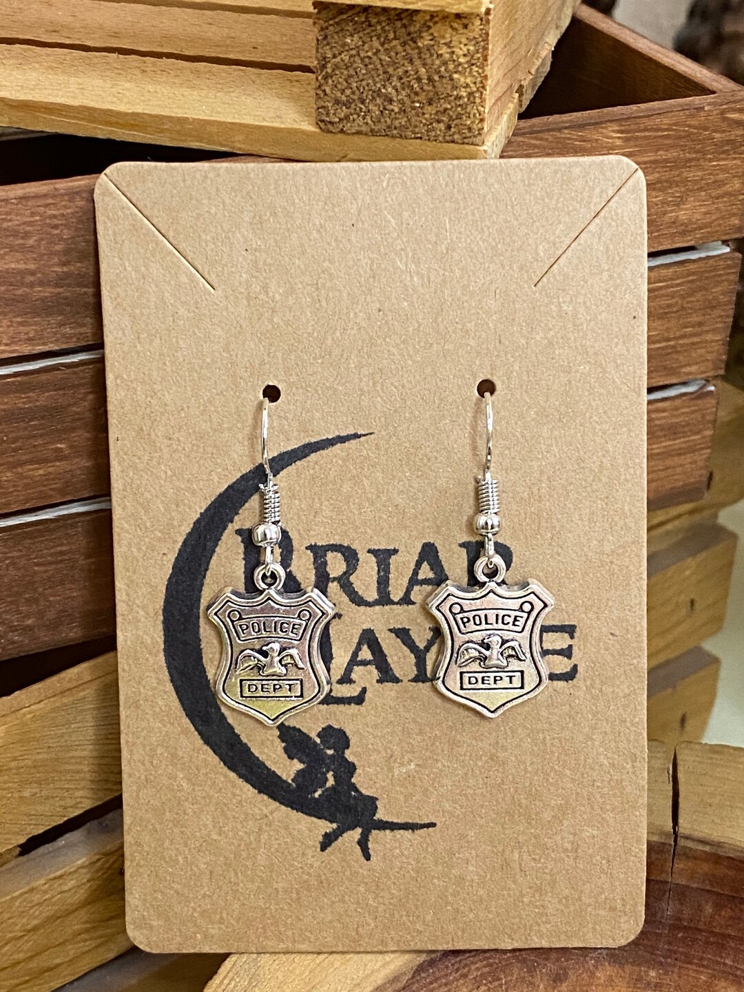 Police Badge Earrings | Police Officer Earrings | Police Officer Gifts ...
