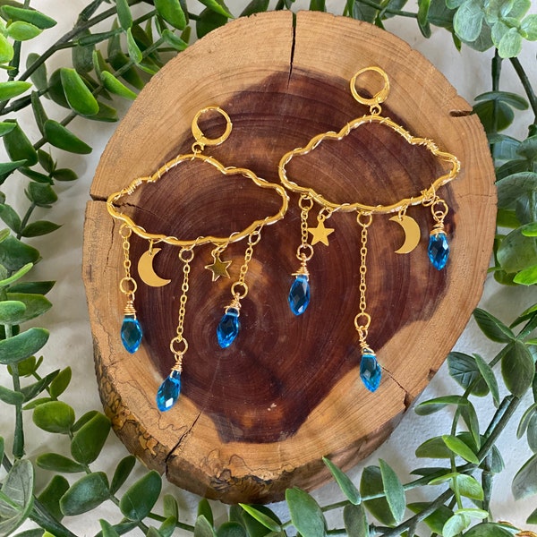 Rain Cloud Earrings - Etsy