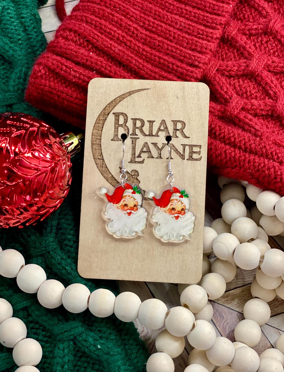 Vintage Santa Clause Earrings | Christmas Earrings | Holiday Earrings ...