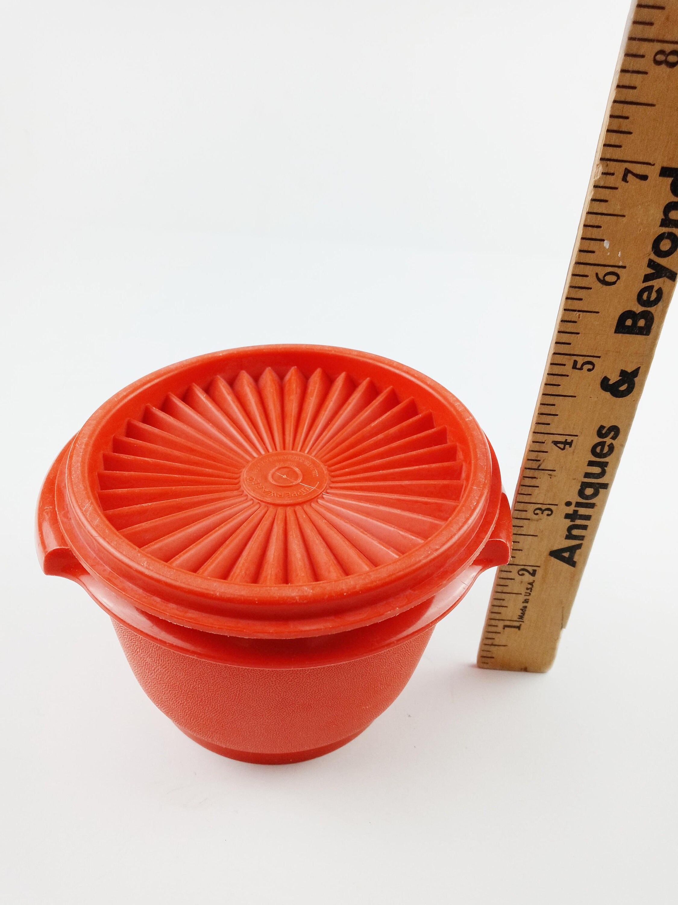 Vintage Set of 2 Tupperware Containers, Green & Orange, Starburst ...