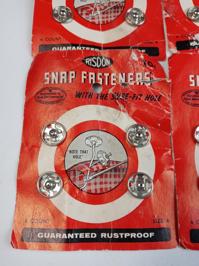 Antique (1920's) Vintage (lot of 4) Antique Risdon Snap Fasteners ...