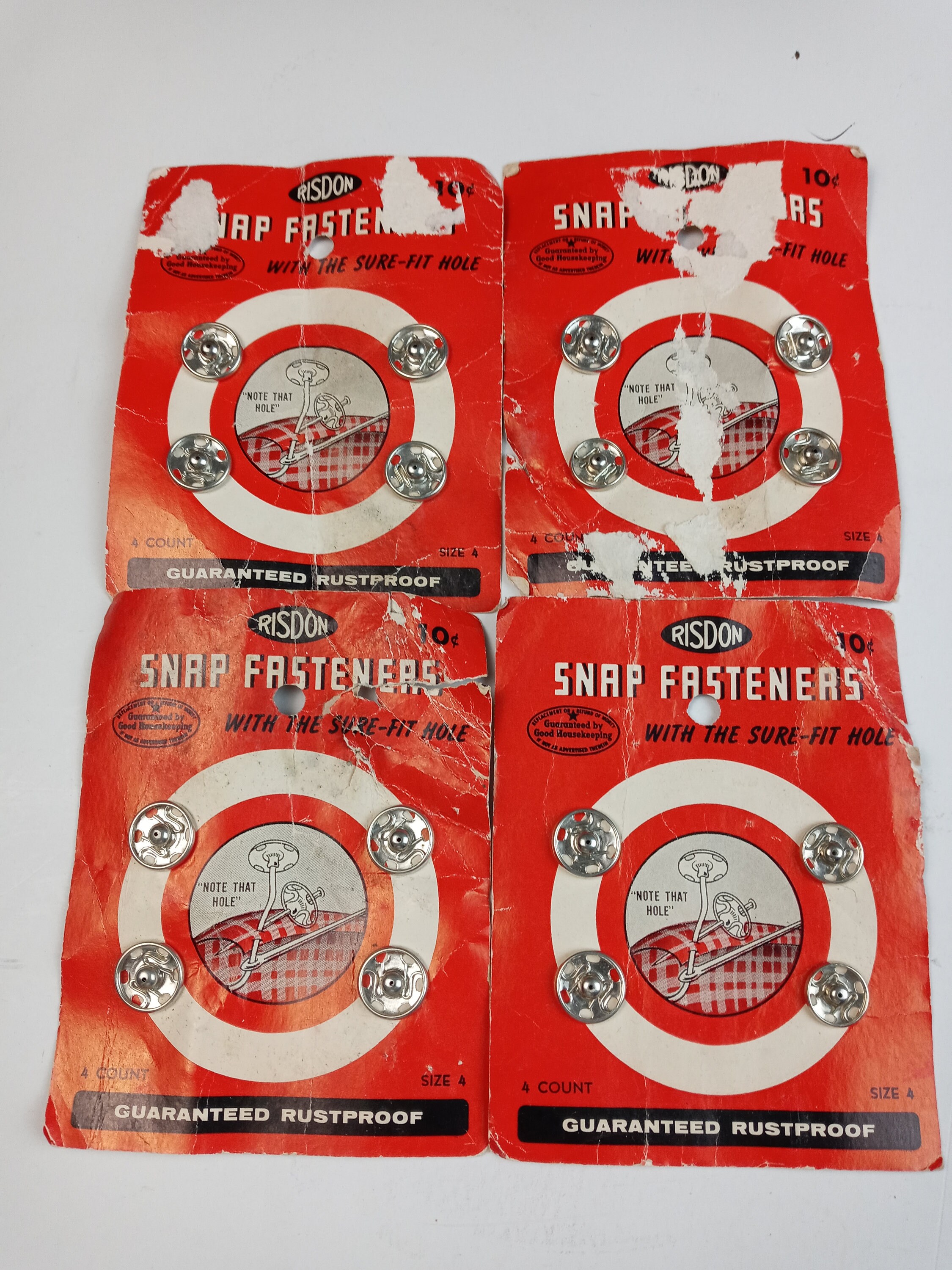 Antique (1920's) Vintage (lot of 4) Antique Risdon Snap Fasteners ...