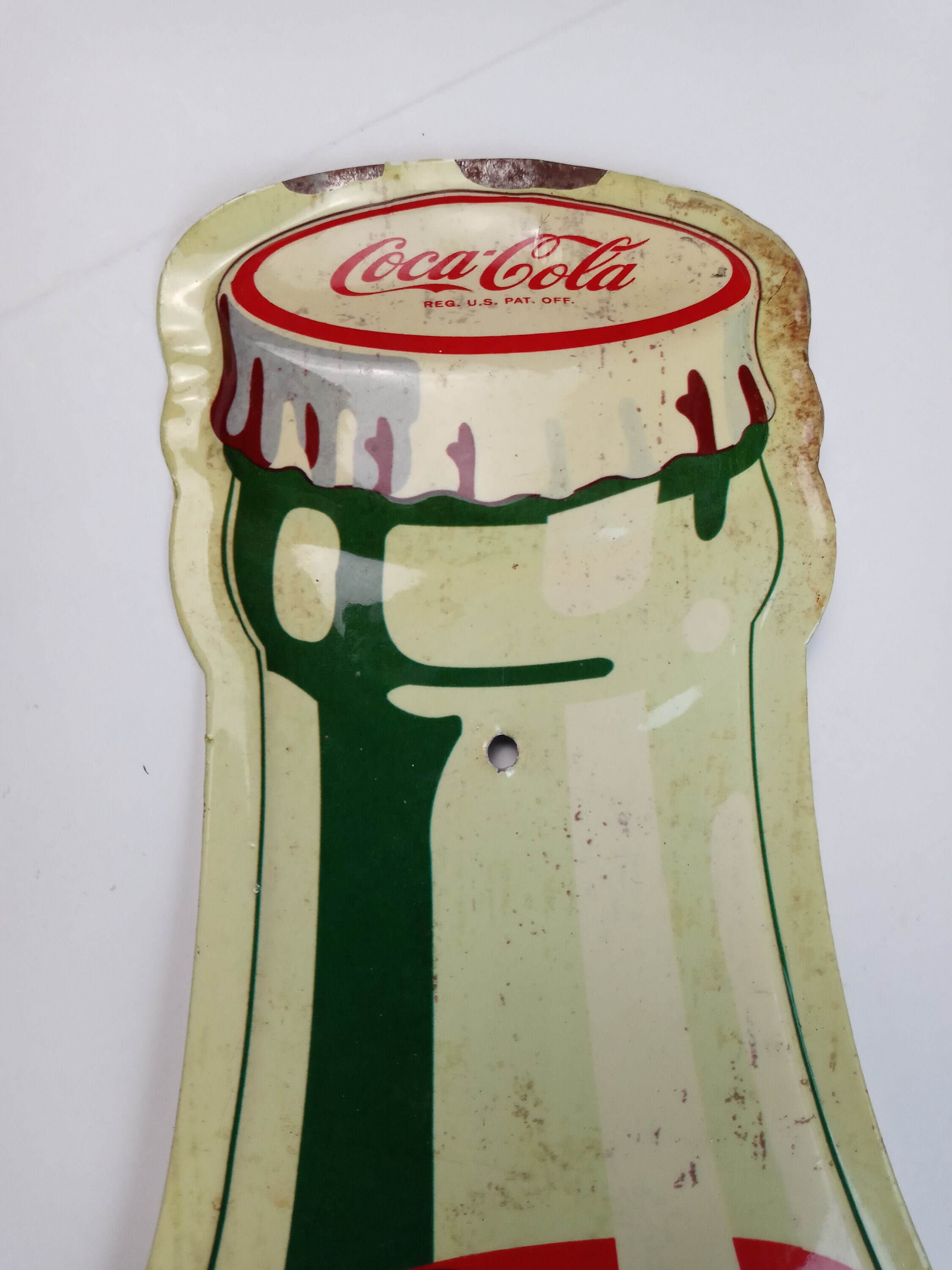 Coca Cola Coke Soda Pop Glass Bottle 21 Embossed Metal Etsy