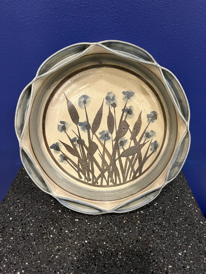 Cindy Angliss Art Pottery Signed Handcrafted Stoneware Pizza, Quiche ...