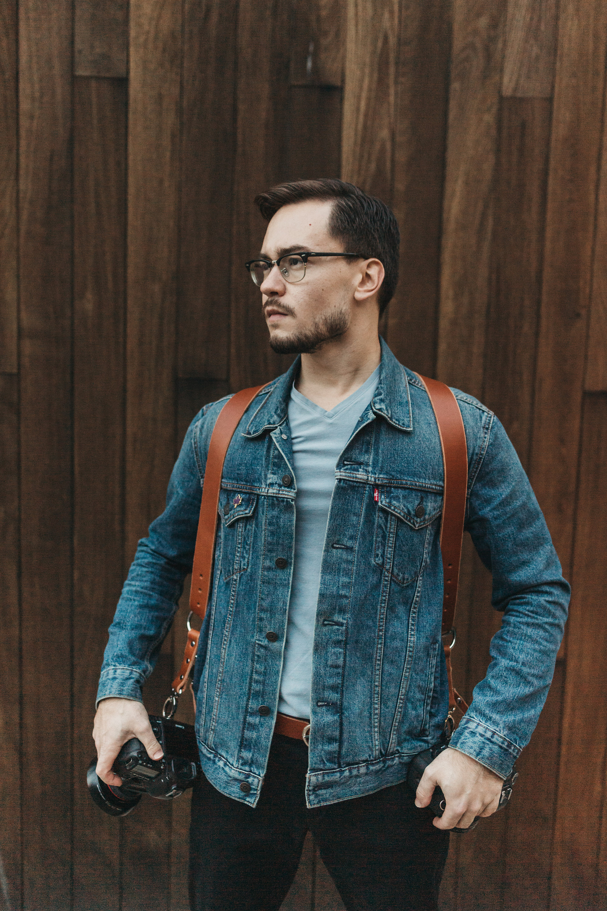 Standard Heritage Light Brown Dual Leather Camera Strap / Harness ...