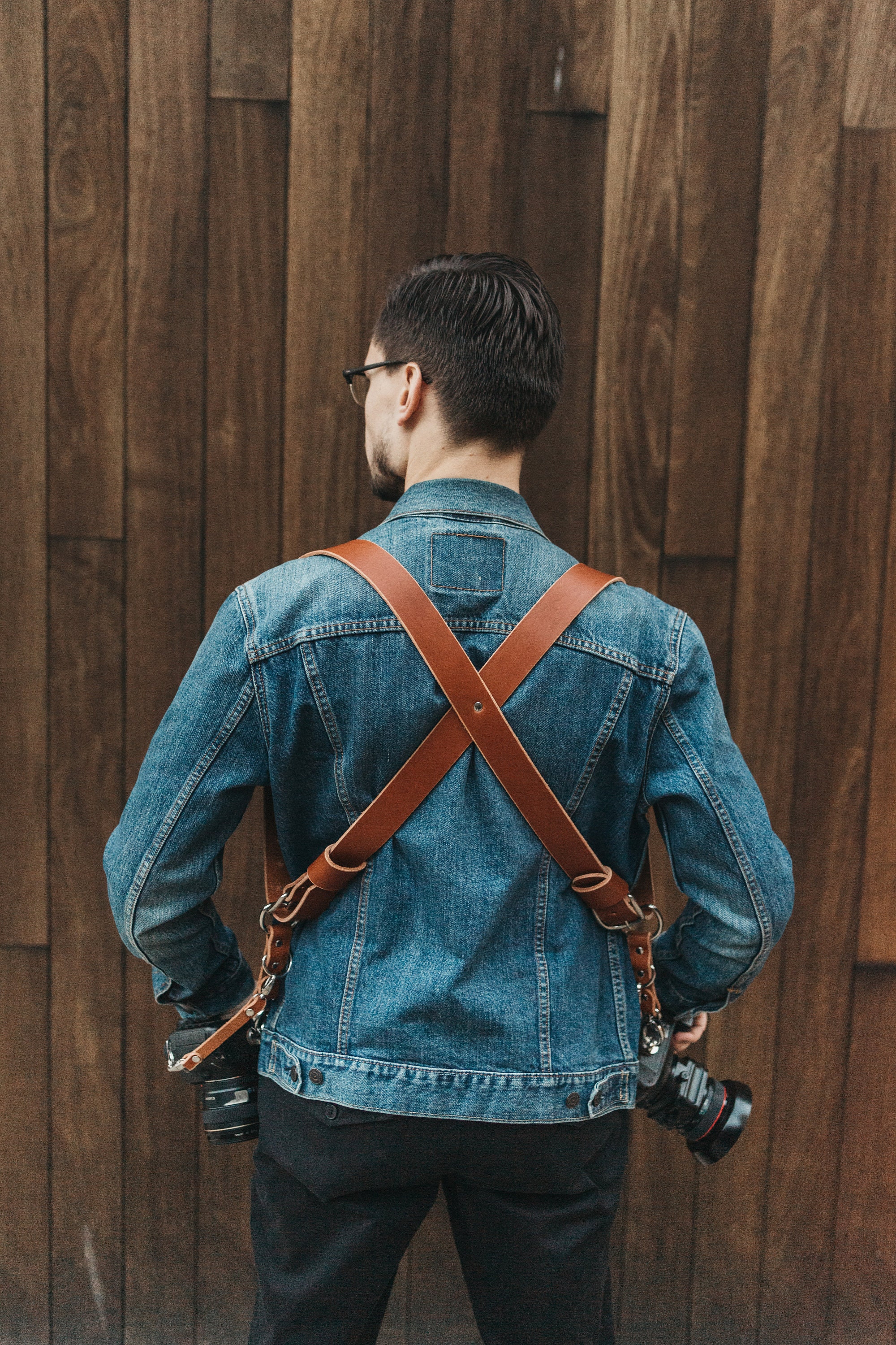 Standard Heritage Light Brown Dual Leather Camera Strap / Harness ...