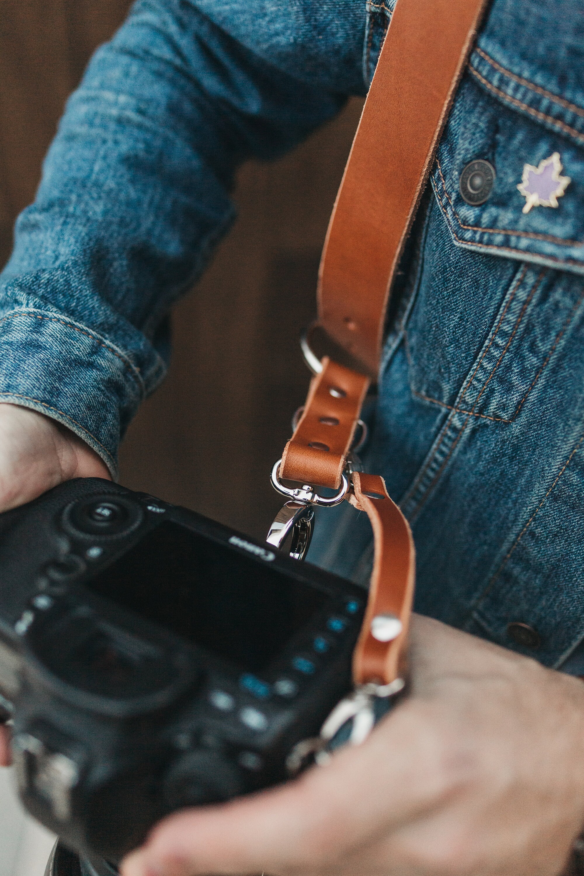 Standard Heritage Light Brown Dual Leather Camera Strap / Harness ...