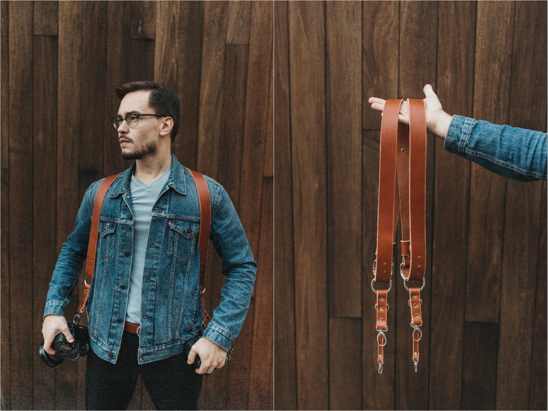 Standard Heritage Light Brown Dual Leather Camera Strap / Harness ...