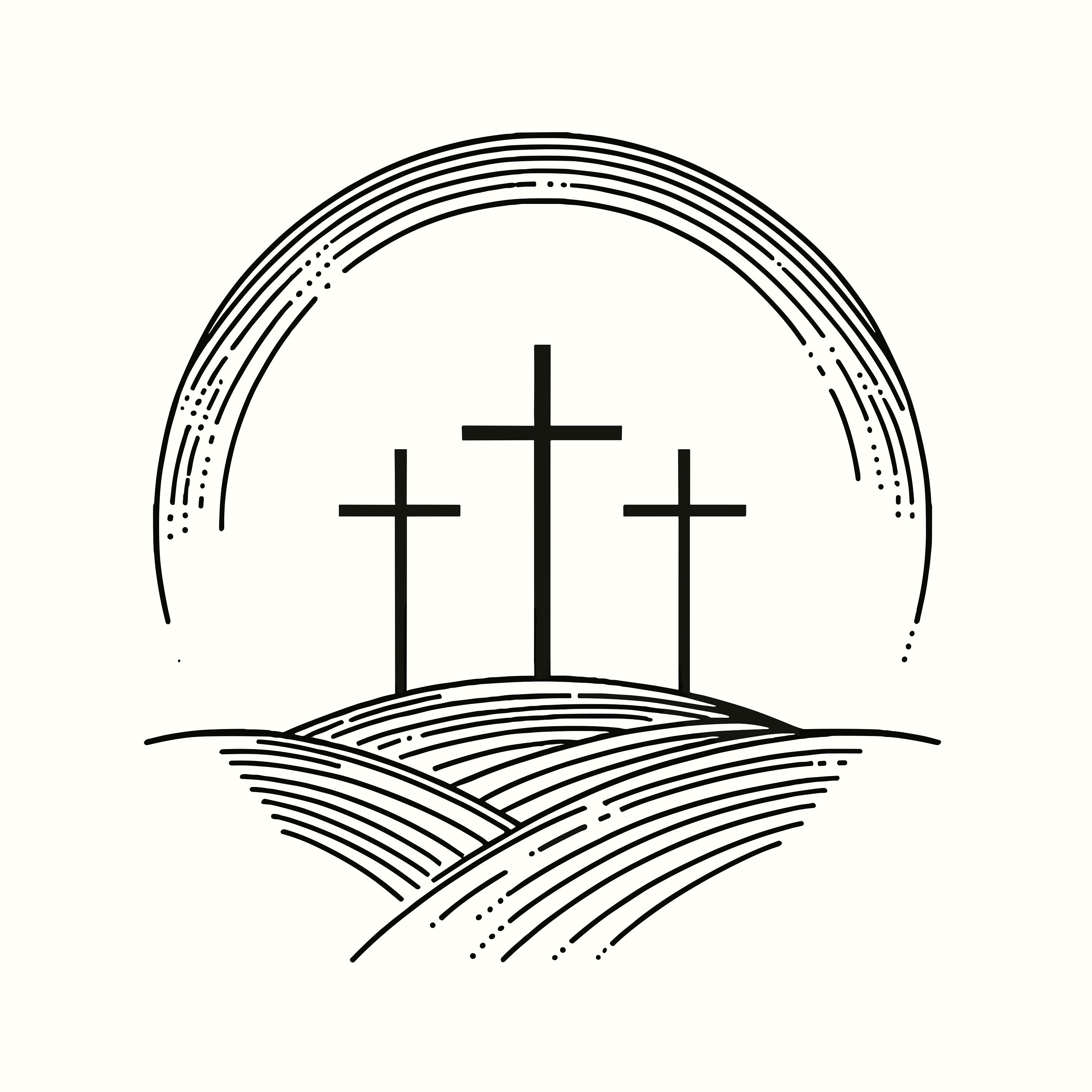Divine Easter Line Art Style SVG Pack - Religious Cross, Dove - Instant ...