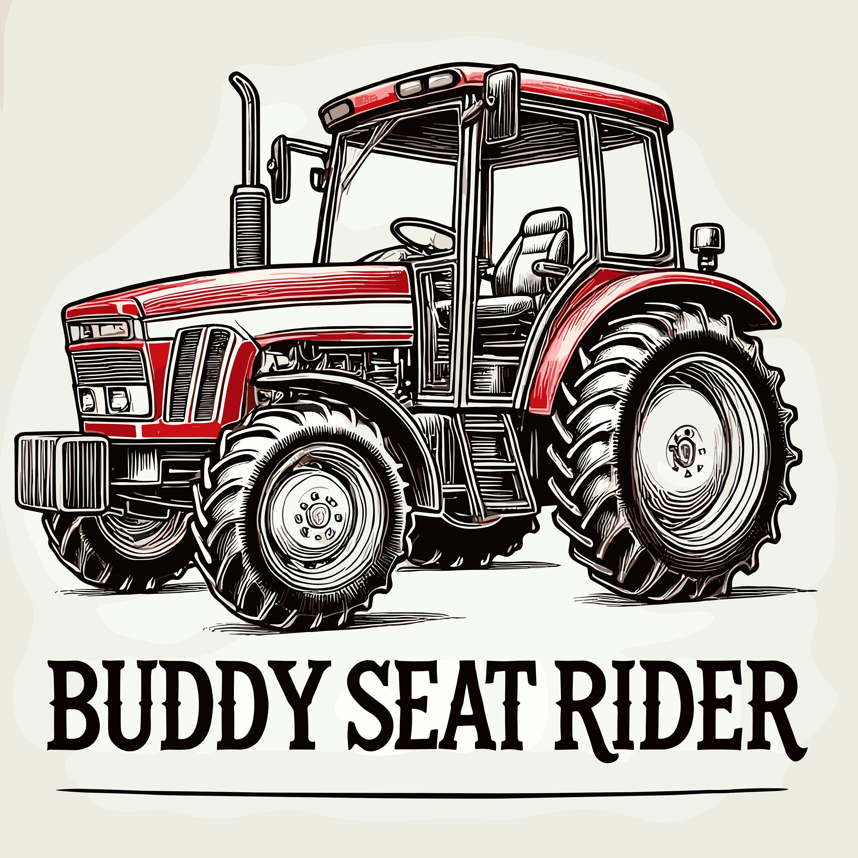 Buddy Seat Rider Tractor Art Pack - Red and Green Tractors - Etsy