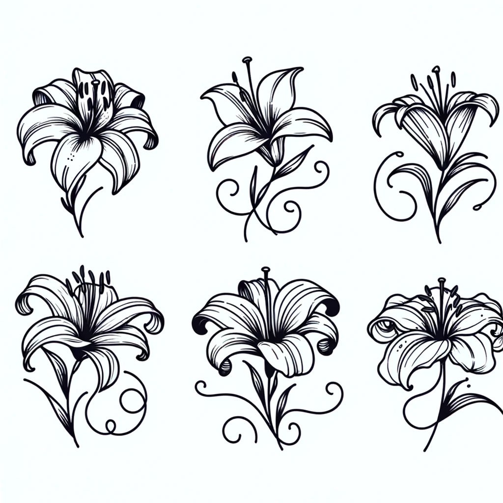 Graceful Lily SVG Pack - Etsy